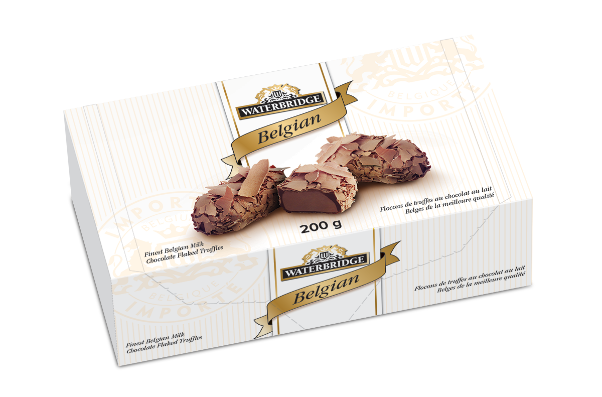 Belgian Flaked Truffle Carton 200g | Waterbridge Confectionery Ltd.