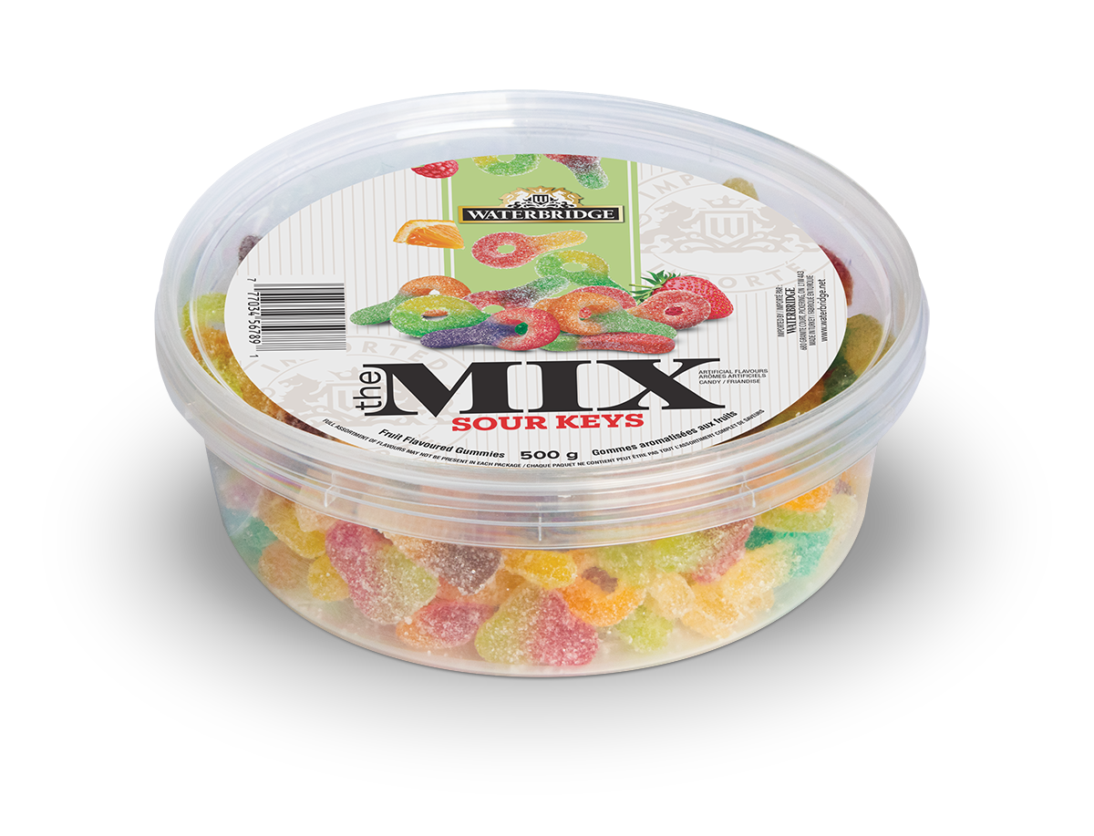 The Mix Sour Keys Tub 500 g | Waterbridge Confectionery Ltd.