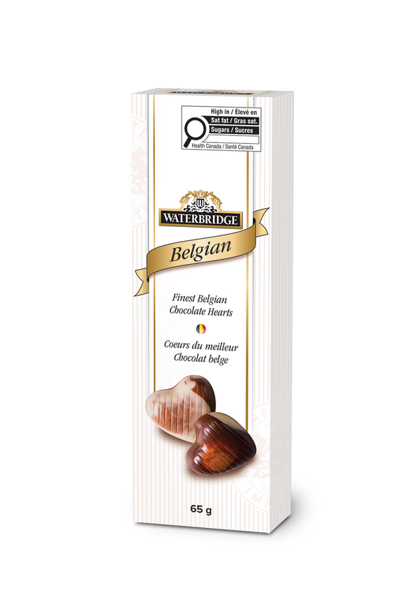 Waterbridge Belgian Chocolate Hearts 65g | Waterbridge Confectionery Ltd.